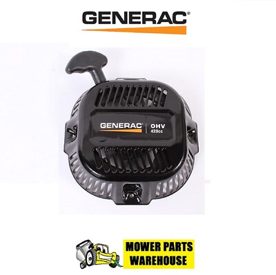 NEW GENUINE OEM GENERAC 0J08074SRV PULL ROPE RECOIL STARTER 208CC 212CC ...