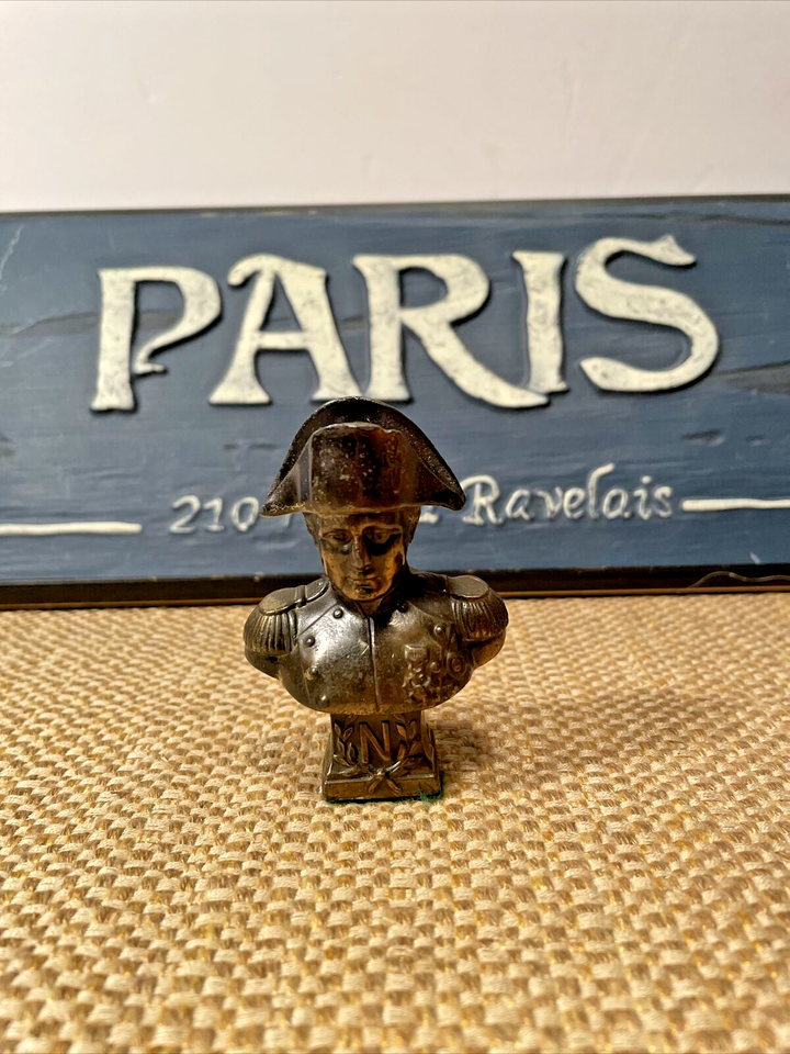 Napoleon Bonaparte Bronze? Miniature Bust Statue Vintage France 3" 6oz ...