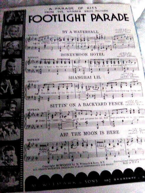 vintage sheet music By A Waterfall from movie Footlight Parade by Kahal ...