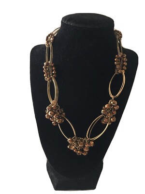 Gold Costume Neckless 19” Root beer Color Balls | eBay