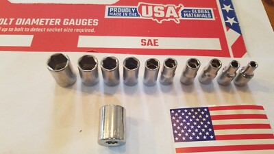 TXE Craftsman USA 11PC SAE Socket Set - 1/4" Drive, 6 Point 5/32"-9/16 ...