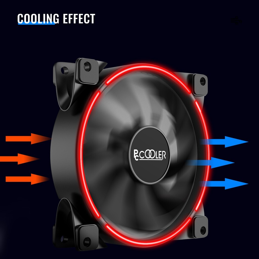 120mm Quiet Computer Case PC Cooling Fan 4 PIN RGB LED Air Cooling ...