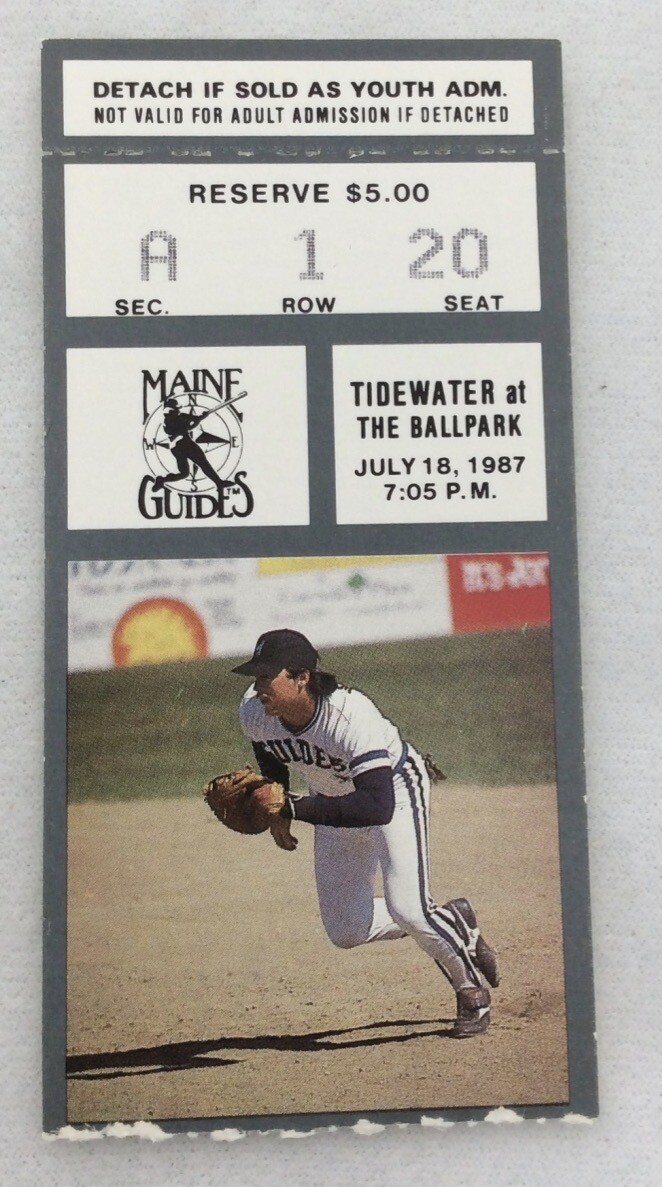 MiLB 1987 07/18 Maine Guides at Tidewater Tides Minor League Baseball ...