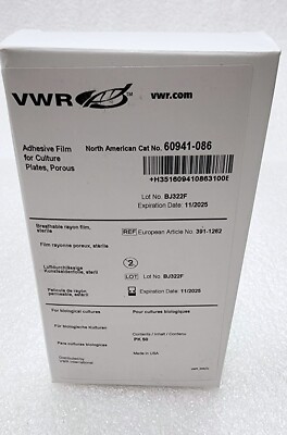 VWR 60941-086 Rayon Films for Biological Cultures, Sterile, 139.7 µm | eBay