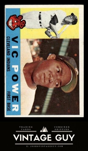 1960 Topps #75 Vic Power Vintage Cleveland Indians Baseball Card | eBay