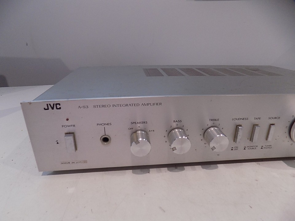 JVC A-S3 Stereo Integrated Amplifier Amp Silver UNTESTED Sold as SPARES ...