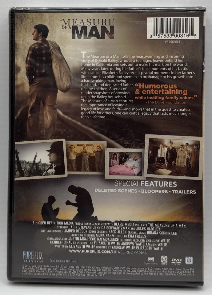 The Measure of a Man DVD Pure/Flix Jarin Stevens Jennica Schwartzman ...