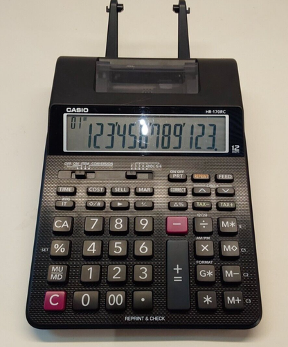 Casio HR-170RC Printing Calculator - Black 889232601199 | eBay