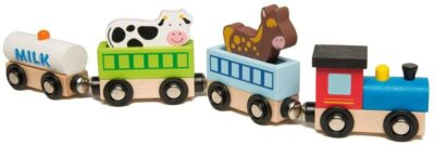 The Original Toy Company Solid Hardwood Circus Farm Animal Playset ...