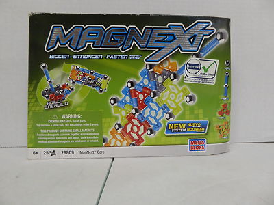 MagNext Core #29809 New 25 Pieces MEGA BLOKS Magnetic Building Toy Set ...