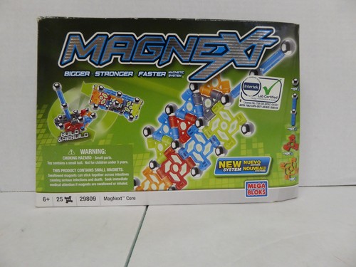MagNext Core #29809 New 25 Pieces MEGA BLOKS Magnetic Building Toy Set ...