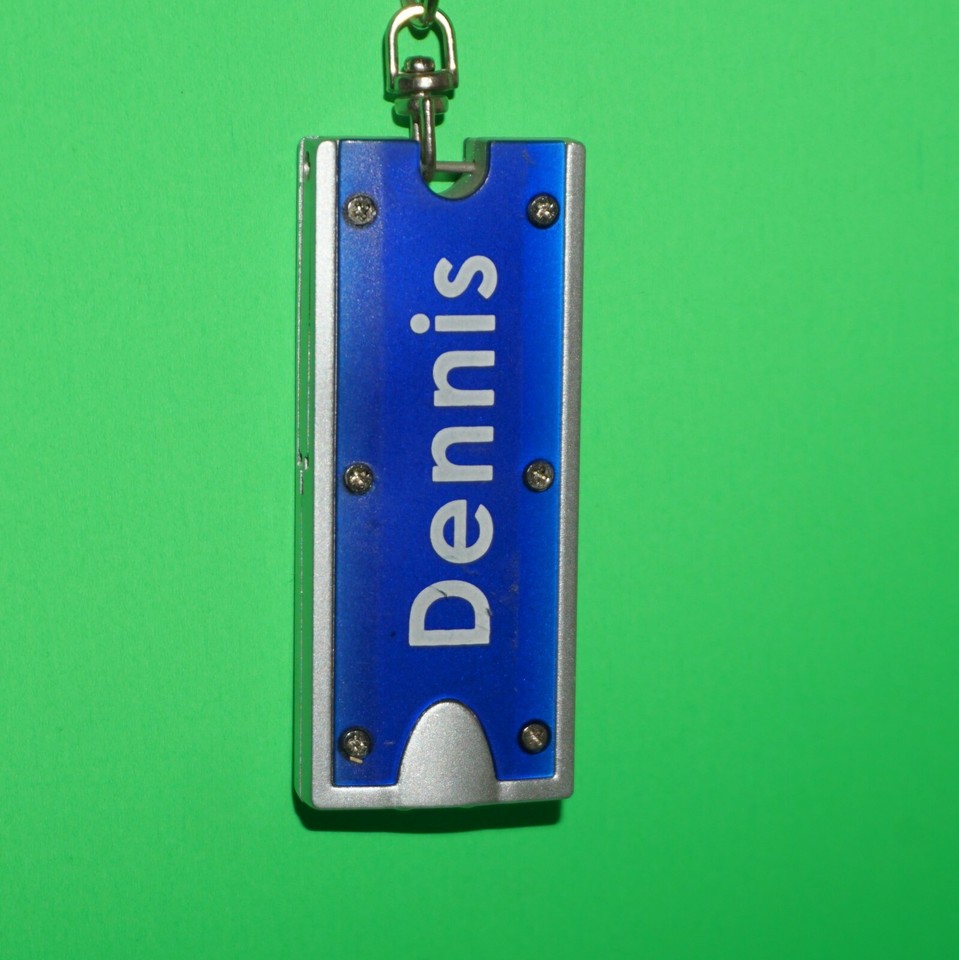 Personalized Keychain Light Up Key Ring Choose Name Colorful Mini Flash ...