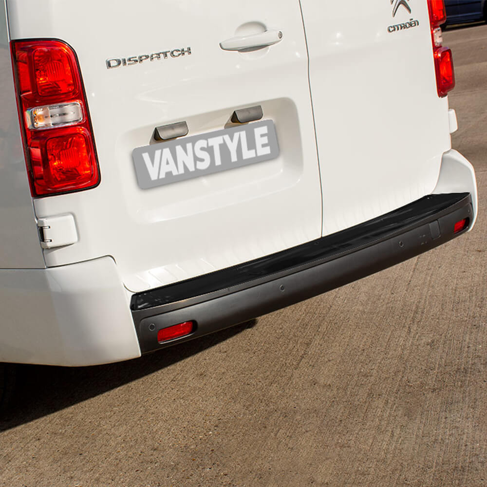 FITS CITROEN DISPATCH 16> L3 LWB GLOSS BLACK REAR BUMPER PROTECTOR ...