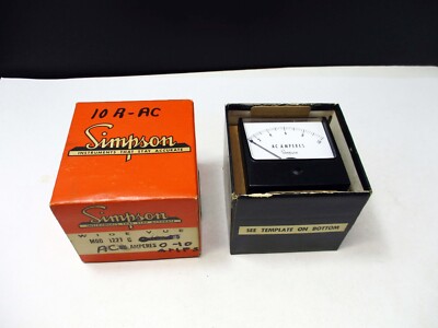 Simpson AC Amperes Meter 0 - 10 | eBay