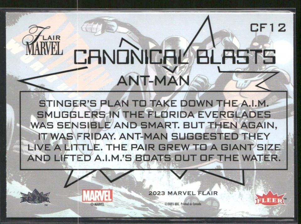 2023 Upper Deck Marvel Flair Canonical Blasts Fantastic Four #CF12 ...