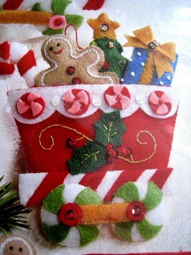 Bucilla Candy Express Felt Ornaments Applique Kit 86157 Set of 6 for ...