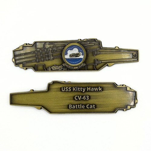 USS Kitty Hawk (CV-63) US Navy Challenge Coin - Carrier Shape | eBay