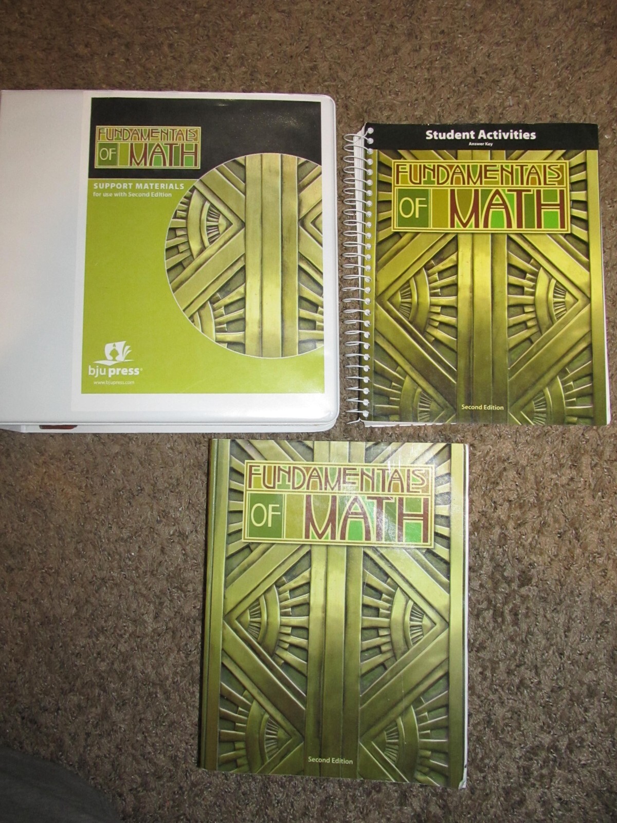 BJU Bob Jones 7th Gr 7 FUNDAMENTALS OF MATH 2nd E Text Teacher Support ...