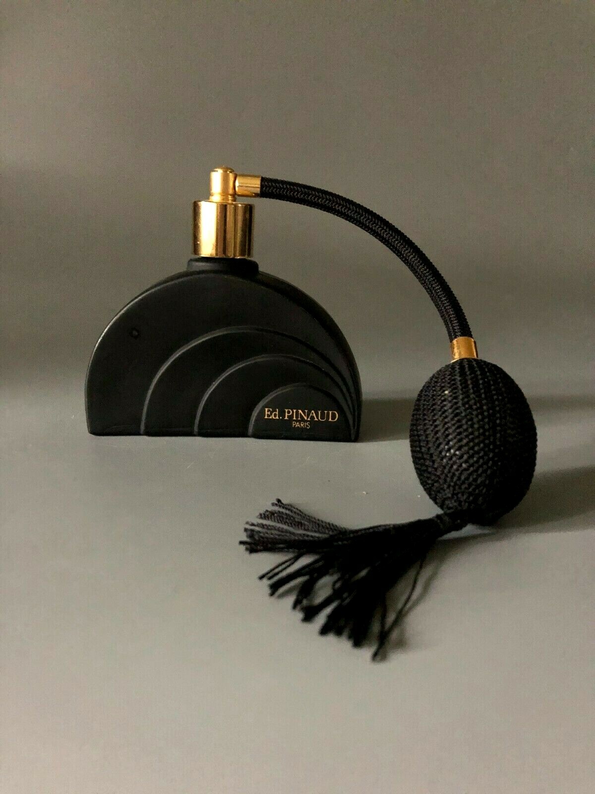 ED. Pinaud Paris Perfume Bottle Atomizer Black Satin Glass | eBay