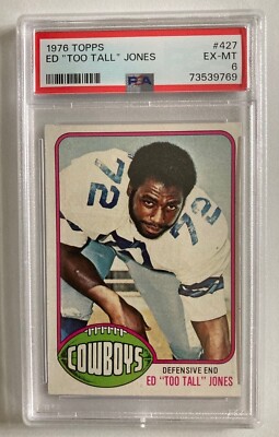 1976 Topps Football Ed "Too Tall" Jones Card #427 PSA EX-MT 6 | eBay