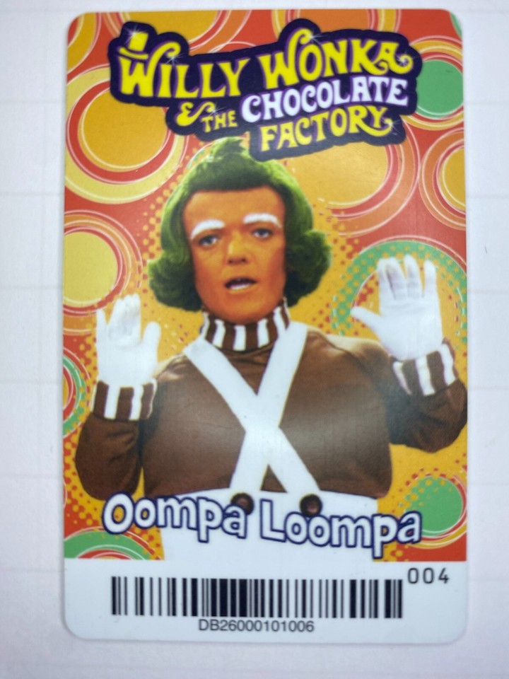 Dave & Buster's Willy Wonka Arcade Game Winners Circle Cards for Points ...