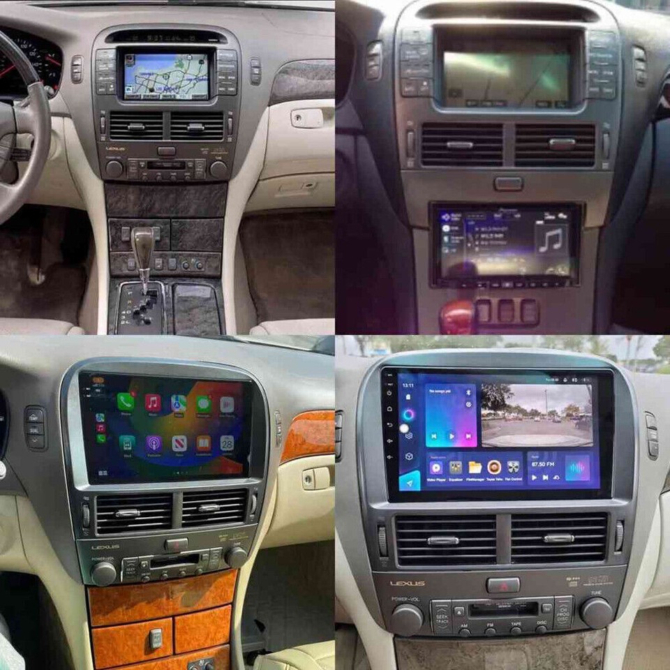 For 2001-2006 Lexus LS430 Dash Radio Head Unit CarPlay Navi WIFI RDS BT ...