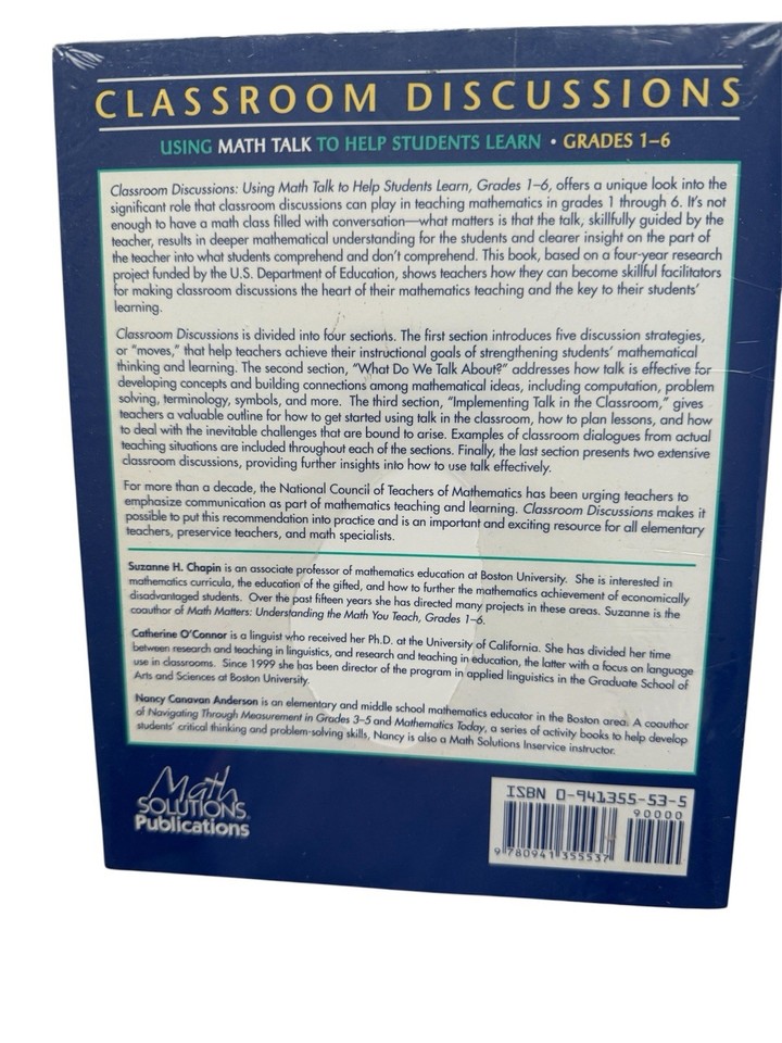 Classroom Discussions : Using Math Talk to Help Students Learn, Grades ...