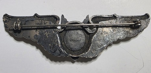 WWII US Army Air Force Bombardier Flight Gunner Pilot Wing Pin Sterling ...