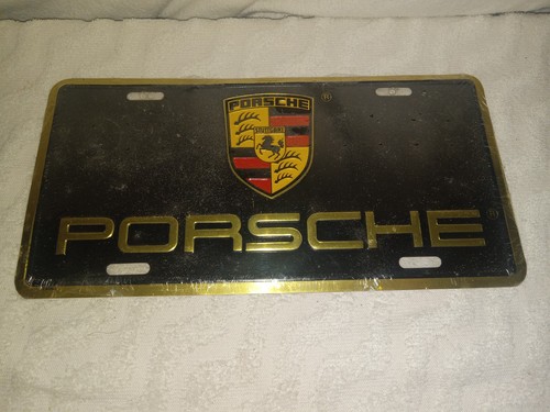 Discontinued Factory sealed Official Porsche LICENSE PLATE with crest ...