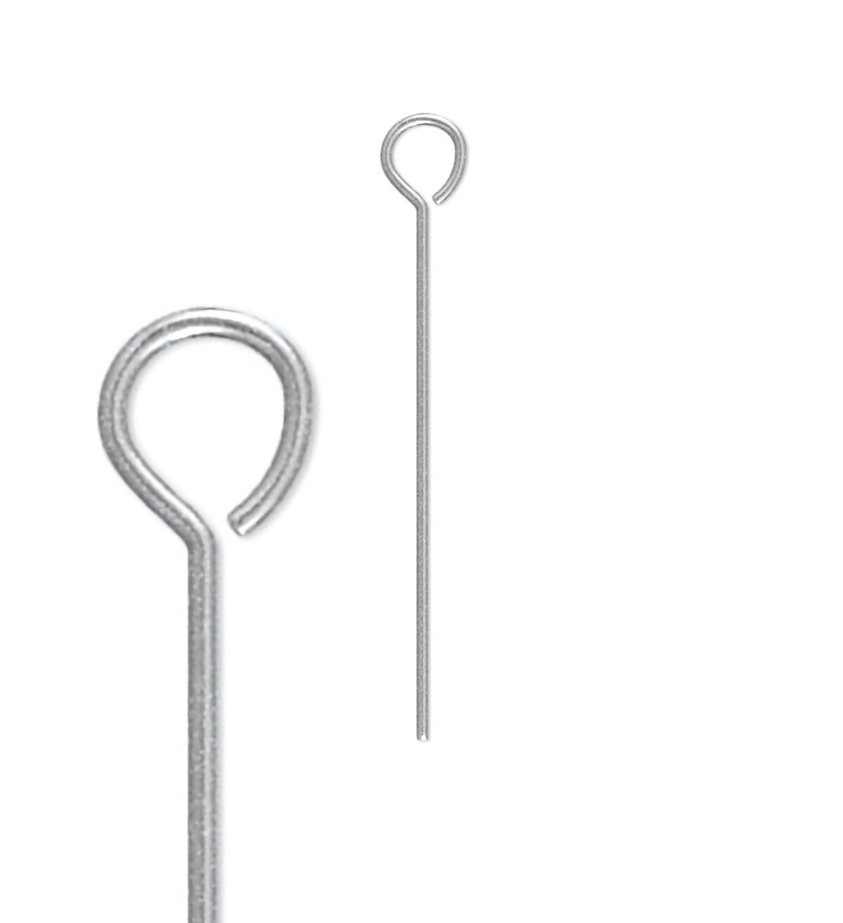 100 Stainless Steel 304 Grade 21 Gauge 2 Inches Long Standard Eye Pins ...