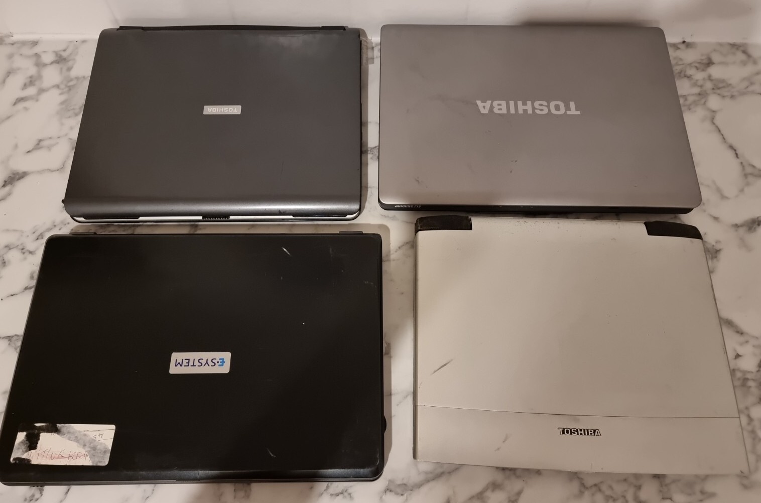 Laptop Joblot of 4 Units for spares or repairs, 3 Toshiba, 1 esystem | eBay
