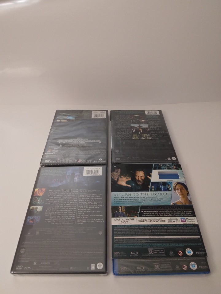 4 Matrix DVDS: Matrix/Matrix Reloaded/ Matrix Revolutions/Matrix ...