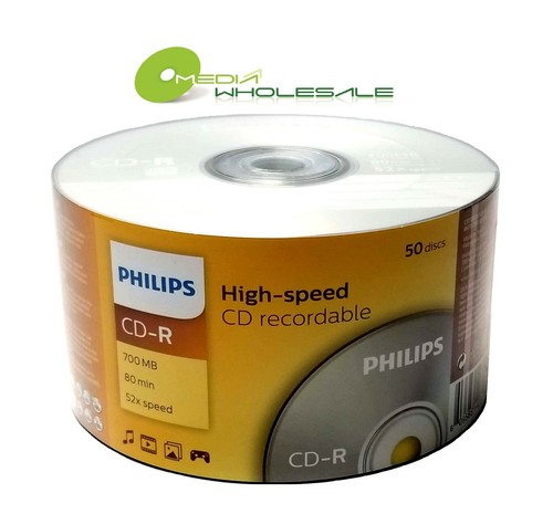 1000 PHILIPS Blank 52X CD-R CDR Branded Logo 700MB 80min Media Disc | eBay