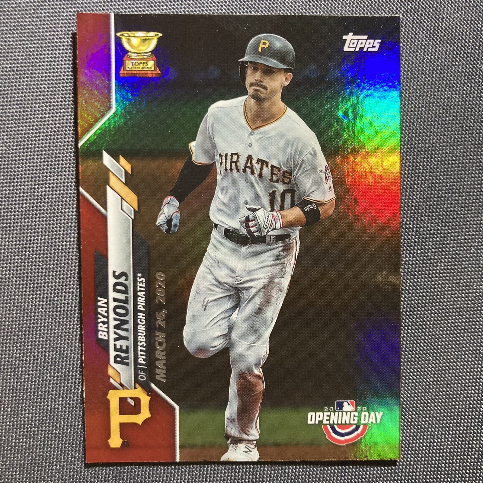 BRYAN REYNOLDS 2020 Topps RED FOIL Opening Day Gold Cup Card#77 ...