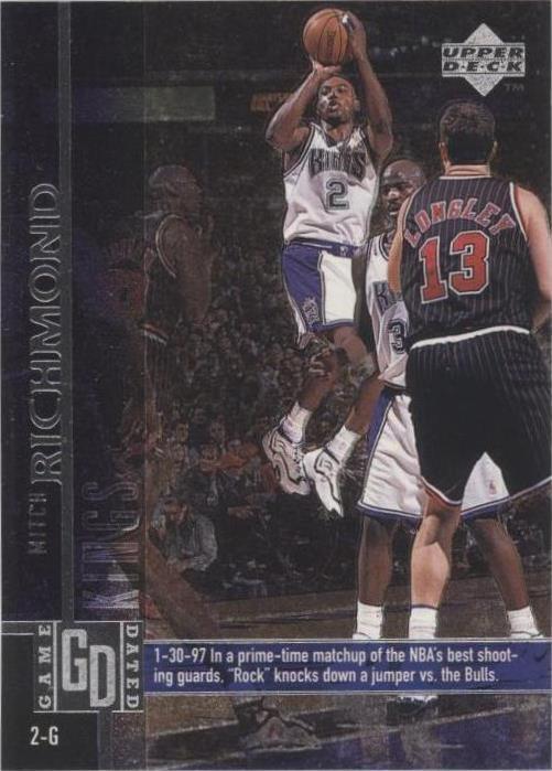 1997-98 Upper Deck - Michael Jordan, Mitch Richmond #109 Game Dated for ...