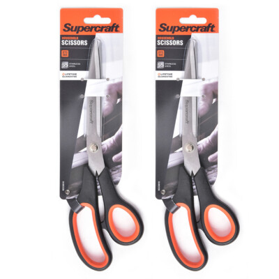 2x Supercraft Heavy Duty Home Scissors General Purpose Stainless Steel ...