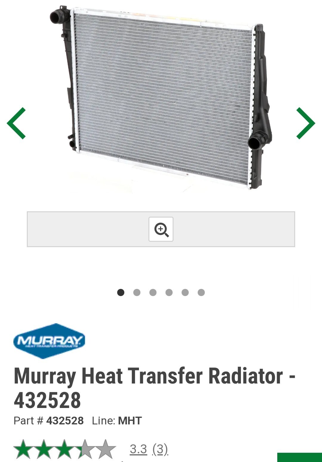Murray radiator 2003 BMW 325i MHT 432528 | eBay