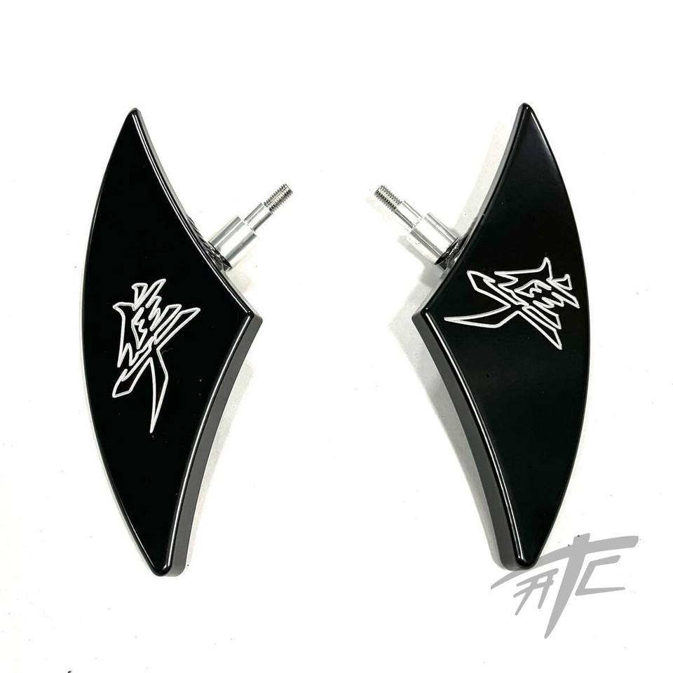 2008-2020 Suzuki Hayabusa Black Contrast Cut Kanji Frame Slider Wings ...