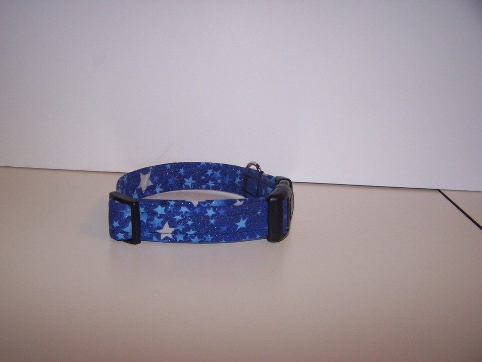 Wet Nose Designs Starshine Dog Collar Celestial Blue Night Sky Stars ...
