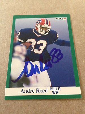 Andre Reed HOF VINTAGE AUTOGRAPHED ON CARD 1991 Fleer Card w/COA | eBay
