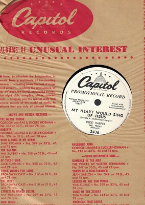 REDD HARPER MR. TEXAS MY HEART WOULD SING OF JESUS & SHINE CAPITOL ...