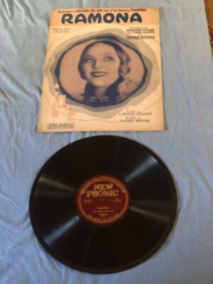 CARL HENRY ORCHESTRA 1927 RAMONA 78rpm -NEW PHONIC # 1236 & 1927 SHEET ...