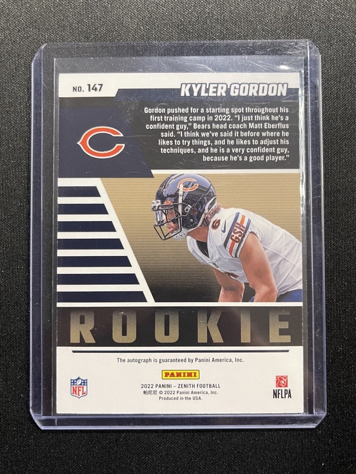 2022 Panini Zenith Football Red Zone Kyler Gordon Autograph | eBay