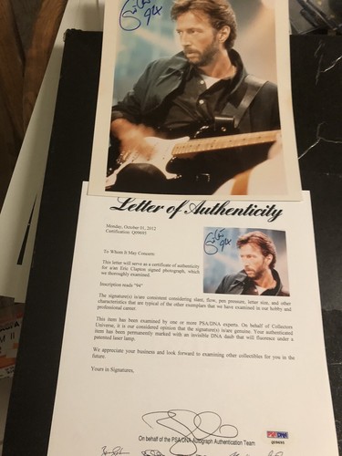 Autographed Eric Clapton 8x10! Photo Insc 94 PSA Signed Full Letter | eBay