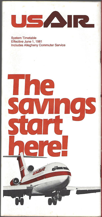 USAir system timetable 8/1/81 [308US] Buy 4+ save 25% | eBay