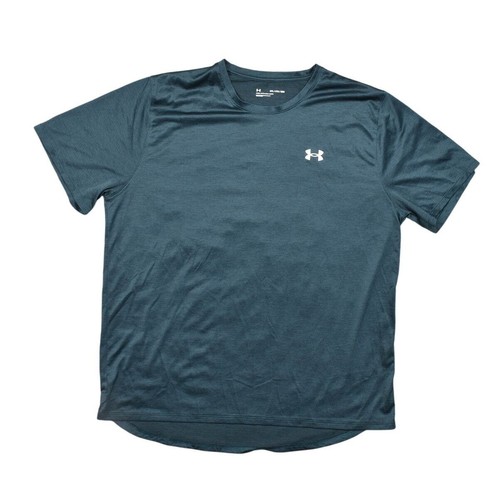 Under Armour Men's 2XL Green Polyester Activewear T-Shirt Short Sleeve ...