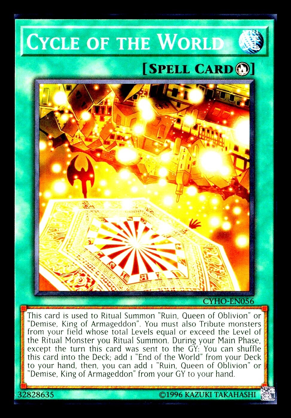 A162 YUGIOH SPELL CYCLE OF THE WORLD CYHO-EN056 | eBay