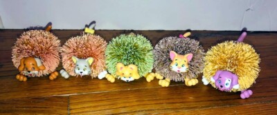 Lot of 5 Koosh Critters Balls Cats & Dogs Vintage Kitten Puppy Farm ...