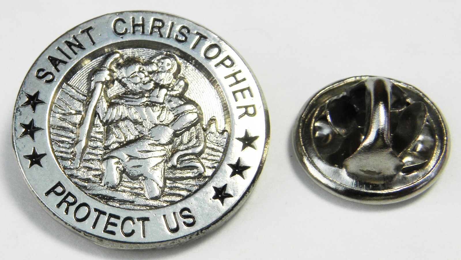 St Christopher Pin Badge Catholic Patron Saint of Travel Travelers ...