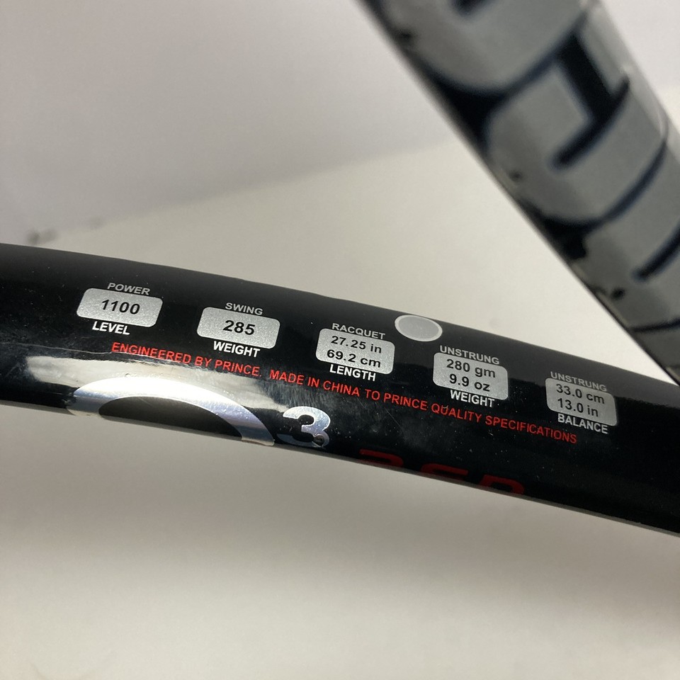 Prince O3 Red Midplus Tennis Racket - 4 1/4" Grip - 105 sq. in. - 1100 ...